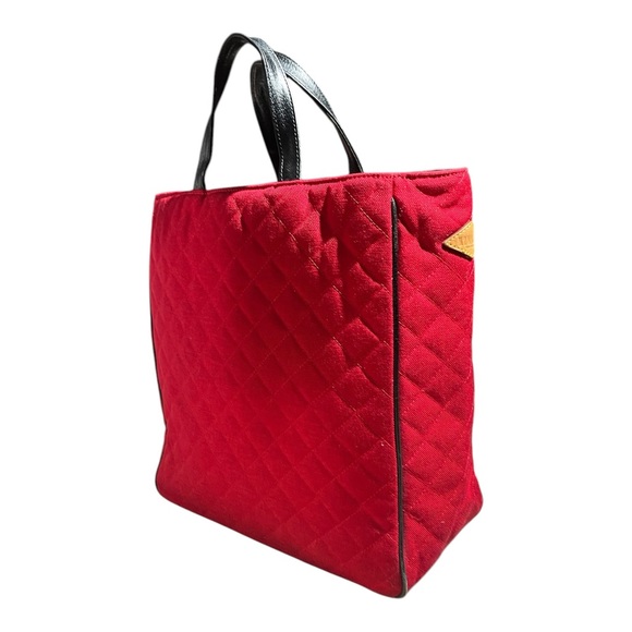MZ Wallace | Bags | Mz Wallace Quilted Canvas Tote Bag Red | Poshmark